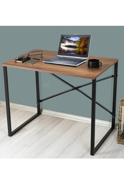 Affroo Çalışma Masası Bilgisayar Masası Ofis Masası 50x90 cm Ceviz