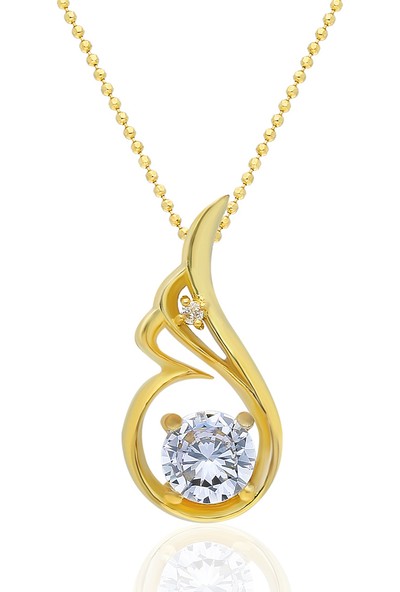 Chavin Melek Kanadı 0.02 Crt. Pırlanta Taşlı Gümüş Kolye Sarı Chavin Melek Kanadı 0.02 Crt. Pırlanta Taşlı Gümüş Kolye Sarı