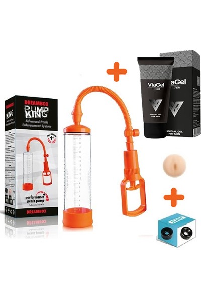 Xise Turuncu Renkli Penis Vakum Pompası + Yedek Başlık + 50 ml Krem Xise Turuncu Renkli Penis Vakum Pompası + Yedek Başlık + 50 ml Krem