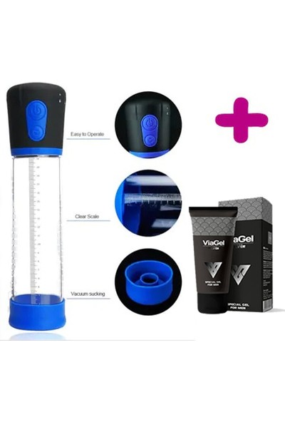 Xise Tam Otomatik Emiş Gücü Yüksek Penis Vakum + Via Gel Penis Krem Xise Tam Otomatik Emiş Gücü Yüksek Penis Vakum + Via Gel Penis Krem
