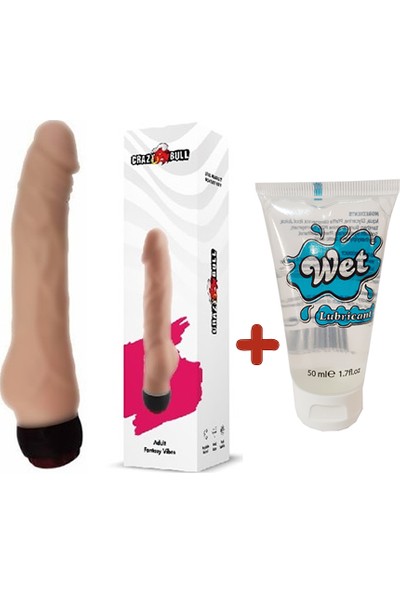 Baile 19 cm Titreşimli Realistik Dildo Vibratör Penis + Wet 50 ml Baile 19 cm Titreşimli Realistik Dildo Vibratör Penis + Wet 50 ml