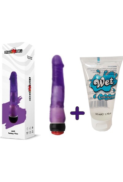 Baile 18 cm Titreşimli Mor Jel Vibratör Dildo Penis + Wet 50 ml Baile 18 cm Titreşimli Mor Jel Vibratör Dildo Penis + Wet 50 ml