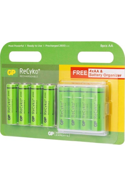 GP 4+4 ReCyko 2700 Serisi Ni-Mh Şarj Edilebilir AA Kalem Pil (GP270AAHCEMTR-2UED8) GP 4+4 ReCyko 2700 Serisi Ni-Mh Şarj Edilebilir AA Kalem Pil (GP270AAHCEMTR-2UED8)