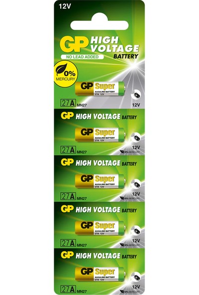 Gp 27A-C5 12V Alkalin 5Li Kartela
