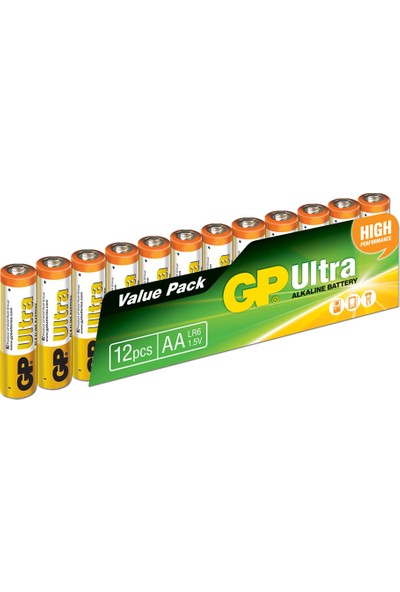 GP Ultra Alkalin 12'li AA Boy Kalem Pil (GP15AU-VS12) GP Ultra Alkalin 12'li AA Boy Kalem Pil (GP15AU-VS12)