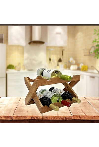 Ahchap Ahşap Altılı Şaraplık