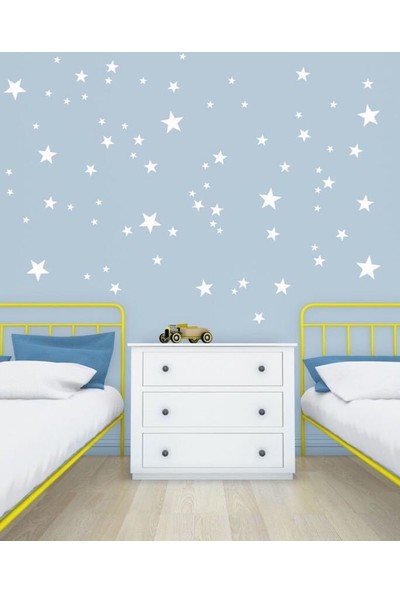Hepsi Tedarik Beyaz Yıldız Çocuk Odası Sticker Stickerları - 150 Adet Hepsi Tedarik Beyaz Yıldız Çocuk Odası Sticker Stickerları - 150 Adet
