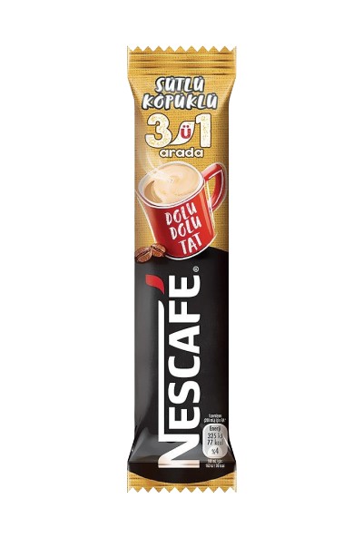 Nescafe 3'ü 1 Arada Sütlü Köpüklü 20'li Paket Nescafe 3'ü 1 Arada Sütlü Köpüklü 20'li Paket