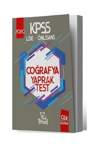2020 KPSS Lise Önlisans Coğrafya Yaprak Test 2020 KPSS Lise Önlisans Coğrafya Yaprak Test