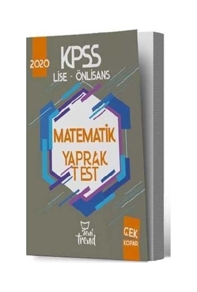 2020 KPSS Lise Önlisans Matematik Yaprak Test 2020 KPSS Lise Önlisans Matematik Yaprak Test