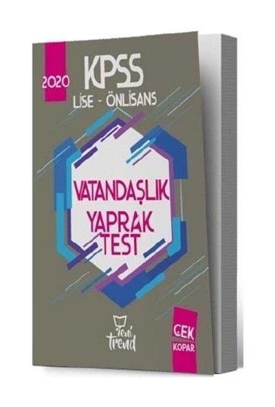 2020 KPSS Lise Önlisans Vatandaşlık Yaprak Test 2020 KPSS Lise Önlisans Vatandaşlık Yaprak Test