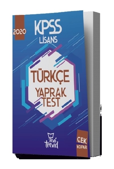 2020 KPSS Türkçe Yaprak Test 2020 KPSS Türkçe Yaprak Test