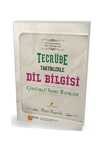 Tecrübe Taktiklerle Dil Bilgisi Çözümlü Soru Bankası