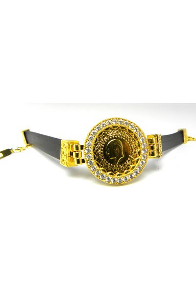 Altın Kaplama Çeyrikli Kordon Bileklik 22 Ayar Altın Kaplama Çeyrikli Kordon Bileklik 22 Ayar