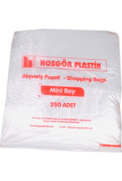 Hoşgör Plastik Hışır Atlet Market Manav Poşeti Mini Boy 2000'li Hoşgör Plastik Hışır Atlet Market Manav Poşeti Mini Boy 2000'li