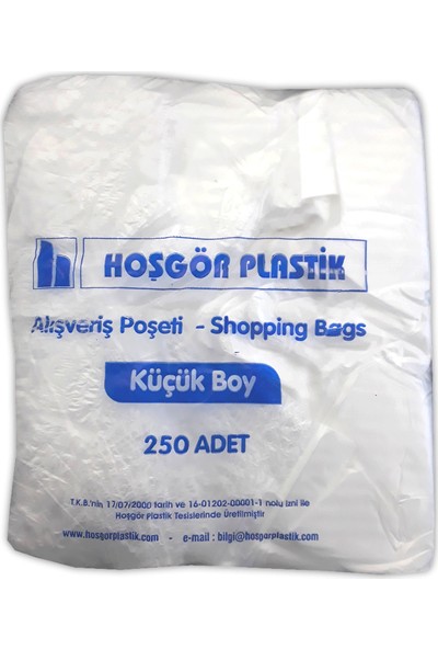 Hoşgör Plastik Hışır Atlet Market Manav Poşeti Küçük Boy 2000'li Hoşgör Plastik Hışır Atlet Market Manav Poşeti Küçük Boy 2000'li