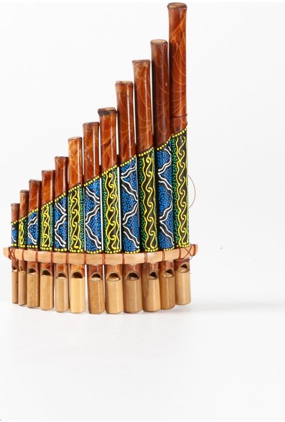 Dünyadan Hediyeler Ahşap Bambu Pan Flüt Otantik Enstrüman