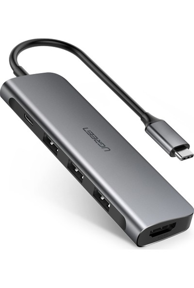 Ugreen 5in1 USB HUB Type C to HDMI +PD Sarj + 3 USB 3.0 Port Adaptör Ugreen 5in1 USB HUB Type C to HDMI +PD Sarj + 3 USB 3.0 Port Adaptör