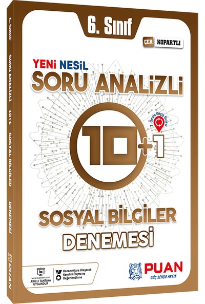Puan Yayınları 6. Sınıf Sosyal Bilgiler Soru Analizli 10+1 Deneme