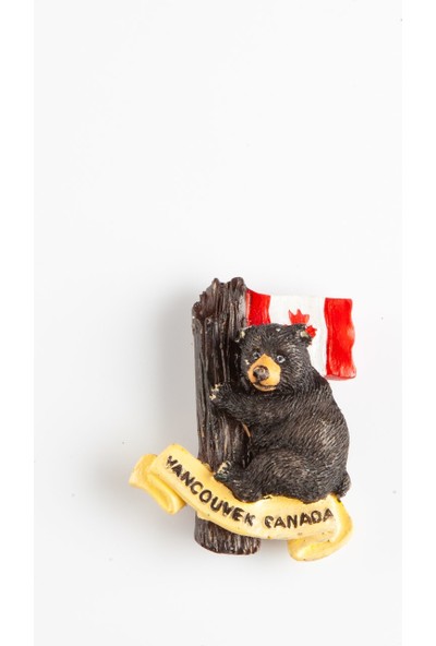 Dünyadan Hediyeler Vancouver Ayı 3D Magnet El Yapımı