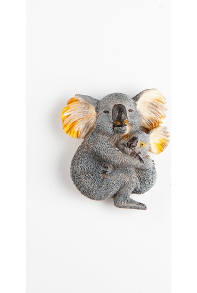 Dünyadan Hediyeler Anne ve Yavru Koala 3D Magnet El Yapımı