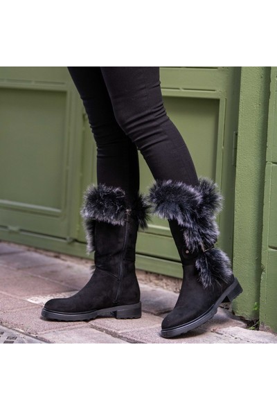 Mio Gusto Casey Siyah Kürklü Çizme