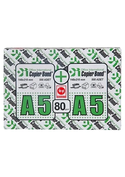 Copier Bond A5 Fotokopi Kağıdı 80 Gr 5000’li (5 paket) Fiyatı