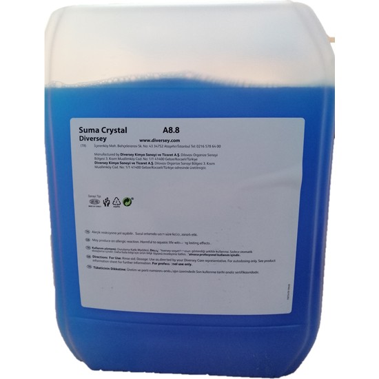 Diversey Suma Crystal A8.8 20 lt Orta ve Sert Sular Için Fiyatı