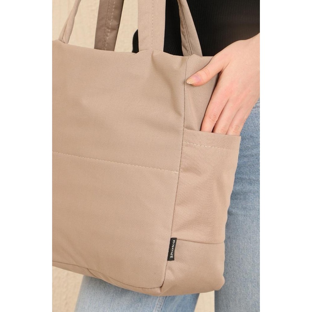 Manubag 3 Bölmeli Fermuarlı Kol ve Omuz Çantası Bej Fiyatı