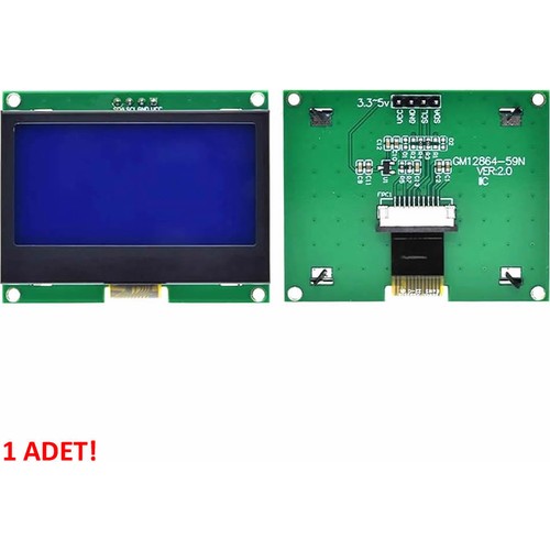 Alkatronik 2.2 Inch I2C Iıc GM12864 V2.0 Mavi Glcd Modül Fiyatı