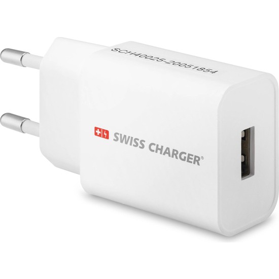 Swiss Charger 12W USB Şarj Adaptörü ve USB To Type-C 1m Fiyatı