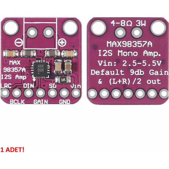 Alkatronik MAX98357 I2S 5V 3W Ses Yükseltici Amfi Class D Fiyatı