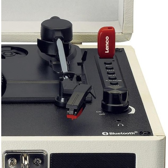 Lenco Classic Phono TT-115 Cr Beyaz Hoparlörlü Bluetoothlu Fiyatı