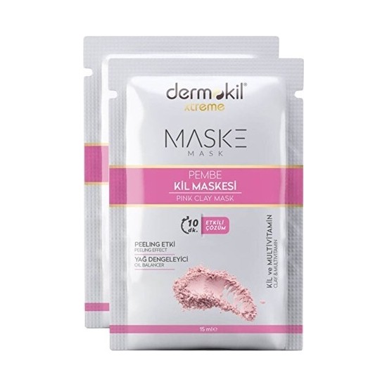 Dermokil Pembe Kil Yüz Maskesi 15 Ml X 2 Adet Fiyatı
