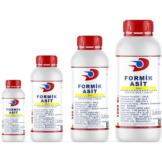 Dolar Kimya Formik Asit (Perstorp Isveç) | %85 Saflık | 1 Fiyatı