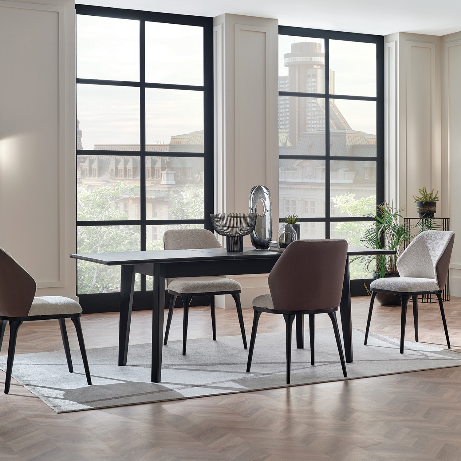 Enza Home Riga Açılır Yemek Masası - Siyah Fiyatı