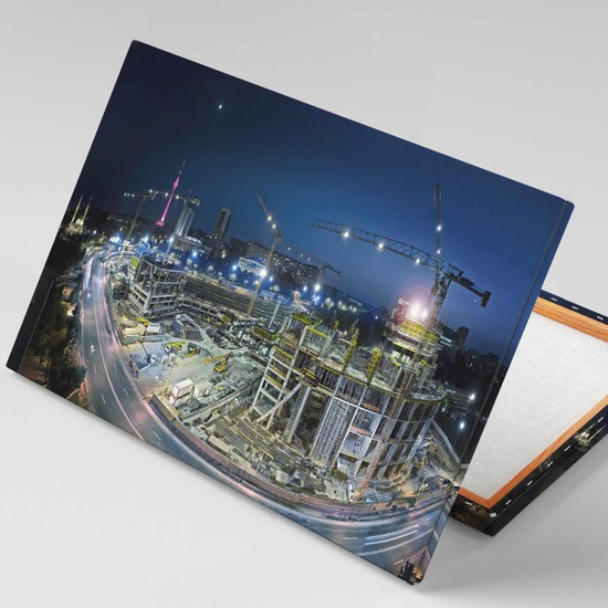 SML Tablo Gece Şantiye Alanı Şehir Inşaat Building Mühendis Fiyatı