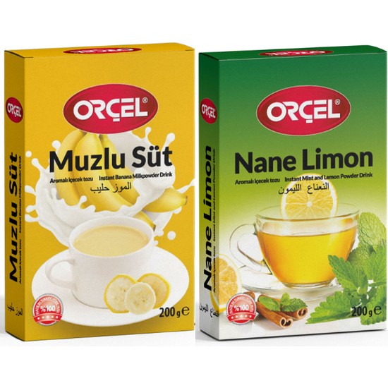 Orçel Nane Limon + Muzlu Süt Aromalı İçecek Tozu Oralet Çay Fiyatı