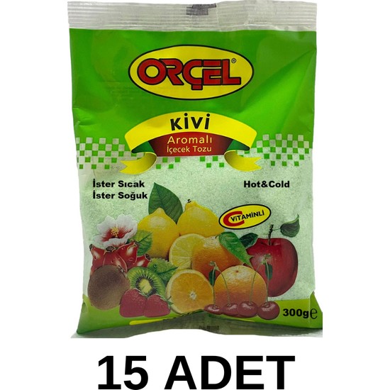Orçel Kivi Aromalı Içecek Tozu Oralet Çay 300GR.X 15 Adet Fiyatı