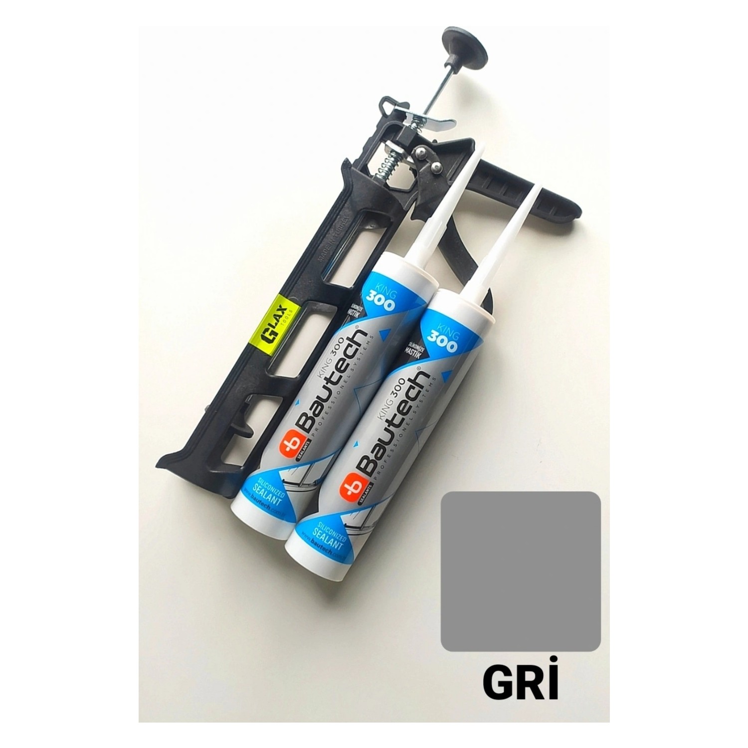 2 Adet Gri Silikonize Mastik / Çekomastik (2X500 Gr.) + Fiyatı