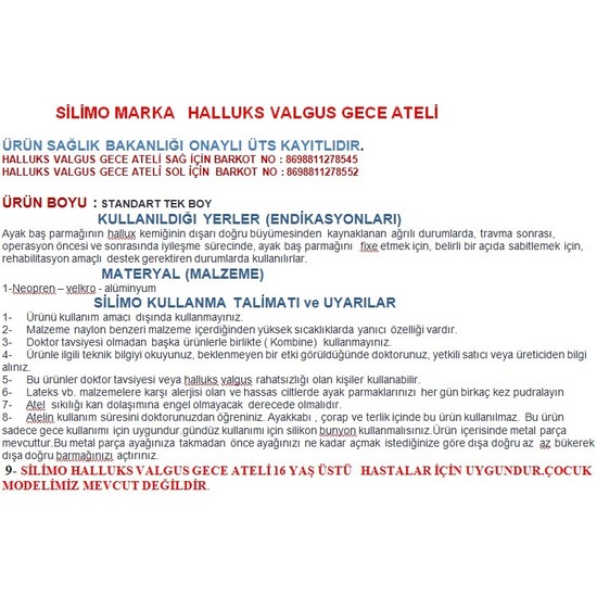 Silimo Baş Parmak Kemik Düzeltici Full Set Fiyatı