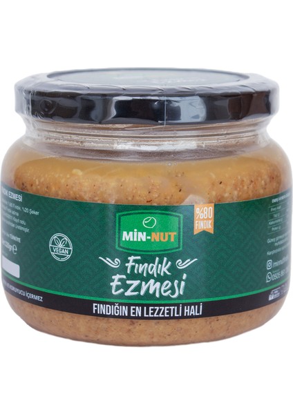 Min-Nut El Yapımı Fındık Ezmesi (%80 Fındık) Fiyatı