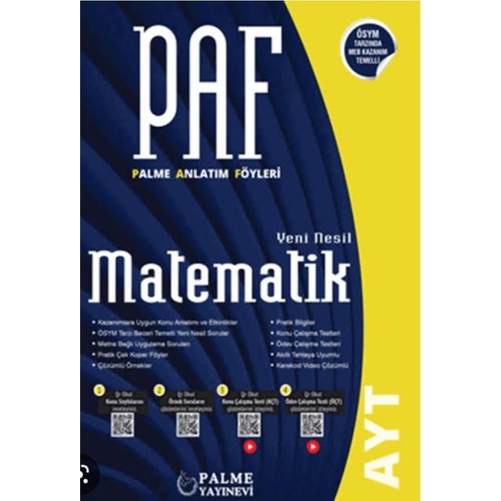 Palme Yayıncılık 8. Sınıf Matematik Paf Konu Anlatım Föyleri Kitabı