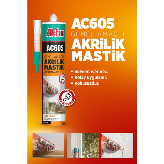 Akfix AC605 Akrilik Mastik Fiyatı - Taksit Seçenekleri