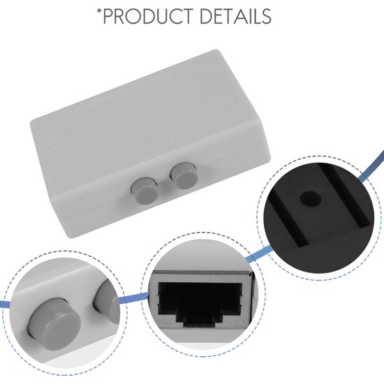 Gorgeous Mini 2 Port RJ45 Rj-45 Ağ Anahtarı Ethernet Ağ Fiyatı