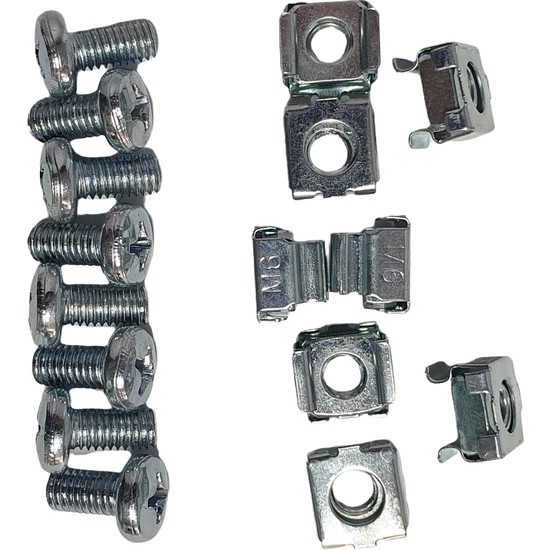 Rack Kabinet Server M6 Kafes Somun ve M6 Vida 8 Adet Fiyatı