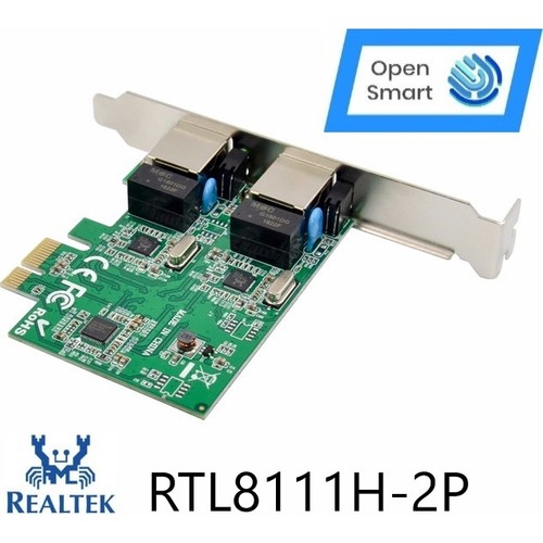 Open Smart 2 Port Realtek RTL8111H 1gbe Pcıe X1 Ethernet Fiyatı
