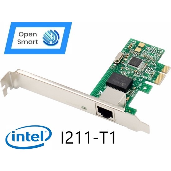 Open Smart 1 Port Intel I211-T1 1gbe Pcıe X1 Ethernet Kart - Fiyatı
