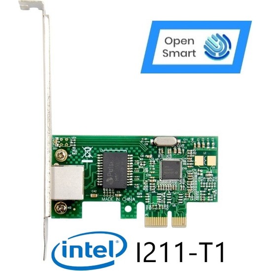 Open Smart 1 Port Intel I211-T1 1gbe Pcıe X1 Ethernet Kart - Fiyatı
