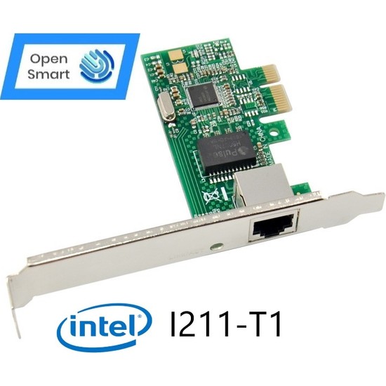 Open Smart 1 Port Intel I211-T1 1gbe Pcıe X1 Ethernet Kart - Fiyatı